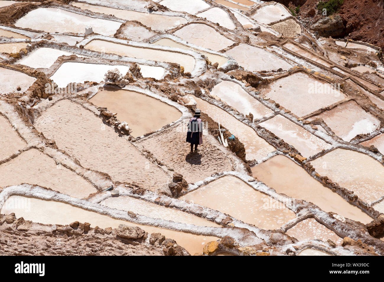 salt mines maras Stock Photo - Alamy