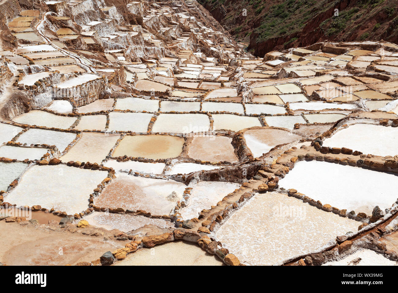 salt mines maras Stock Photo - Alamy