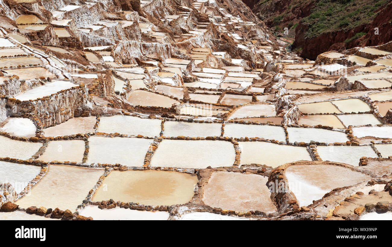 salt mines maras Stock Photo - Alamy