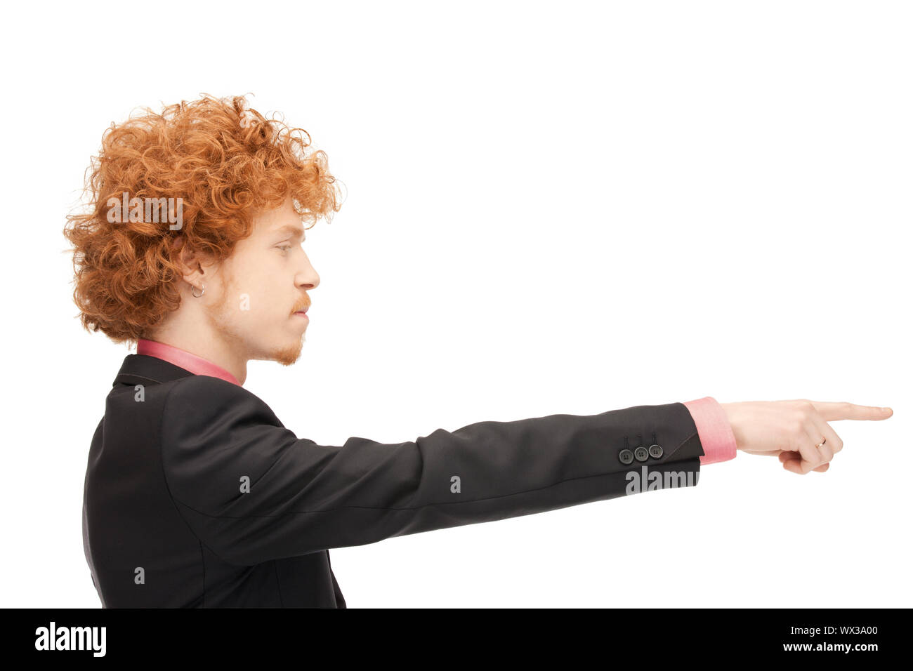 Nice adult man pointing Cut Out Stock Images & Pictures - Alamy