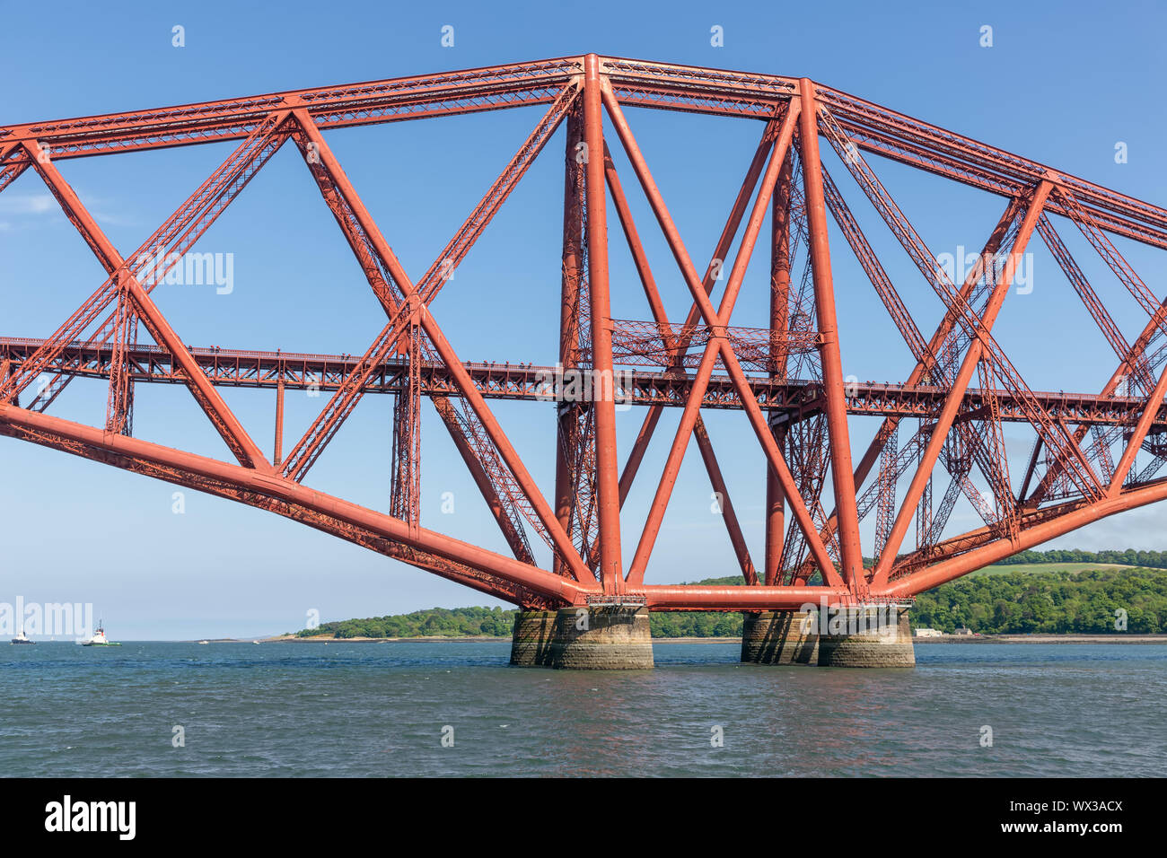 Forth Bridge over Firth of Forth near Queensferry in Scotland Stock ...