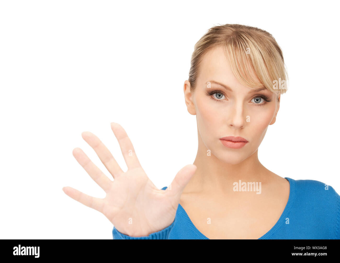 Female hand stop dramatic business hi-res stock photography and images ...