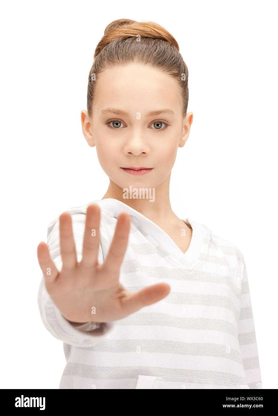 teenage girl making stop gesture Stock Photo - Alamy teenage girl making stop gesture Stock Photo - Alamy