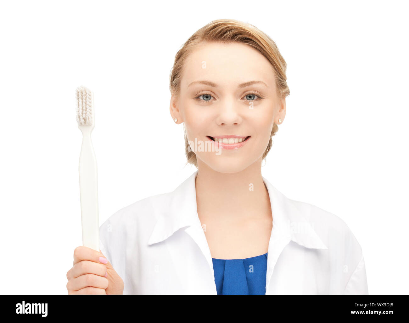 picture of attractive female doctor with toothbrush Stock Photo - Alamy