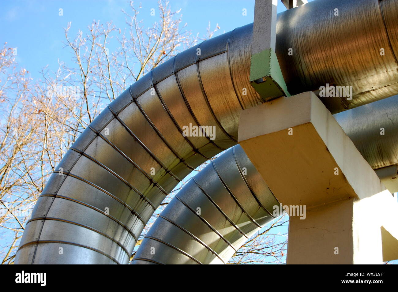 pipes of an industrial oil pipeline for the transport of oil Stock ...