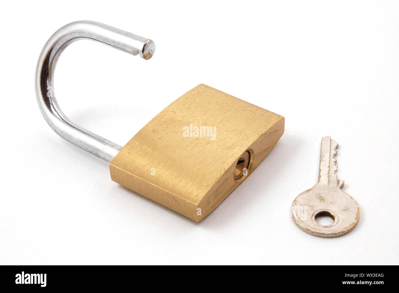 new padlock isolated on a white background Stock Photo - Alamy