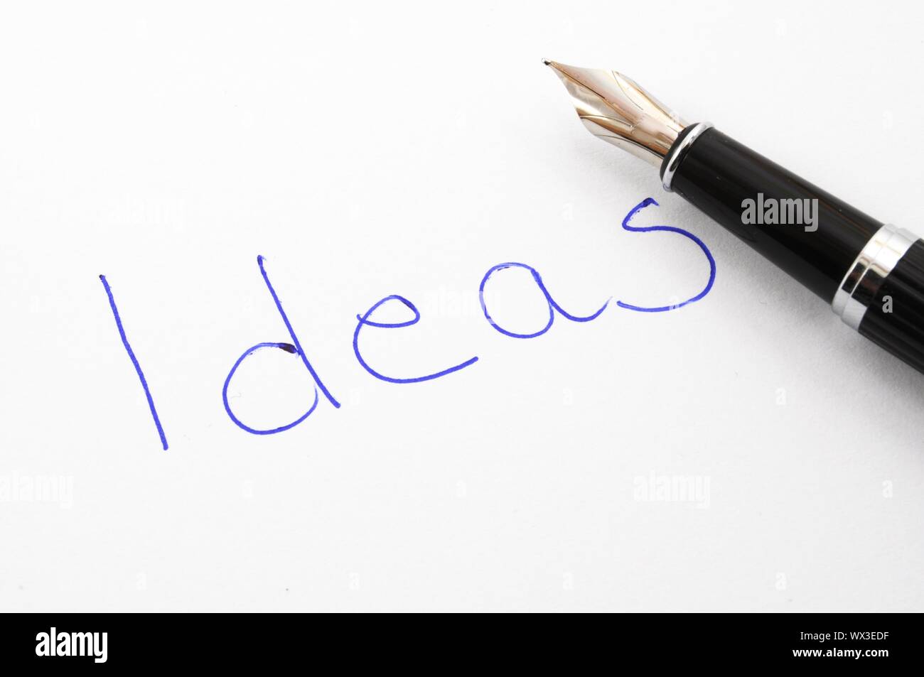 word ideas written on paper showing creativity concept Stock Photo - Alamy