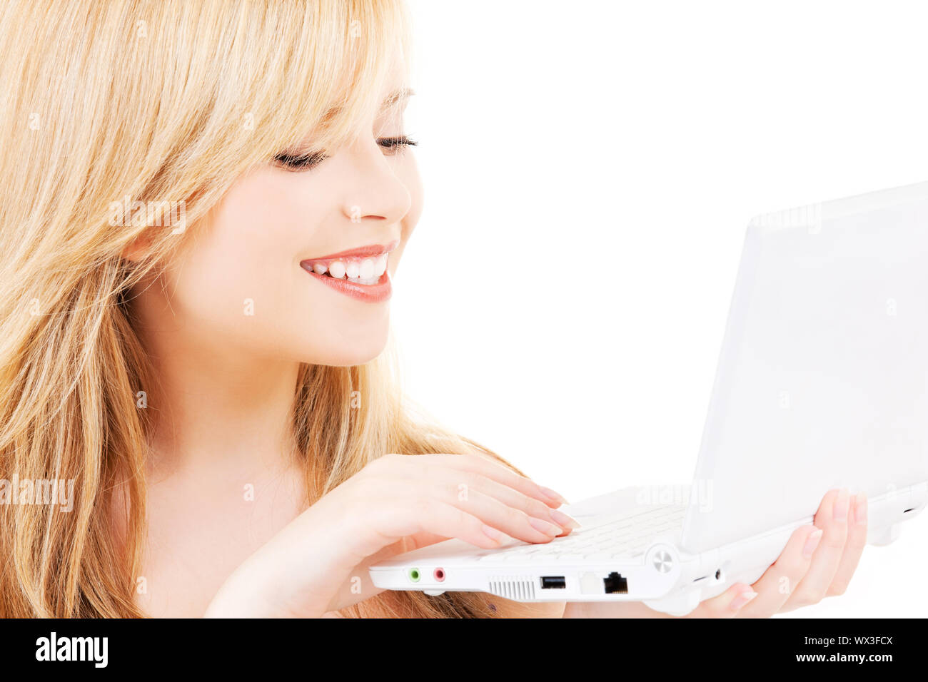 picture of teenage girl with laptop computer Stock Photo - Alamy