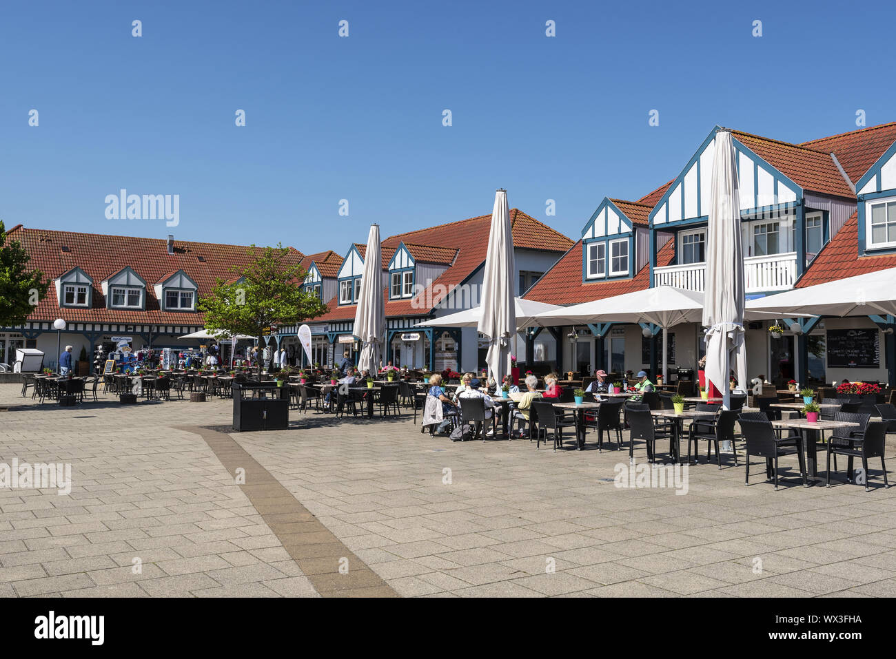 Haffplatz, promenade, Rerik, Mecklenburg-Western Pomerania, Germany ...