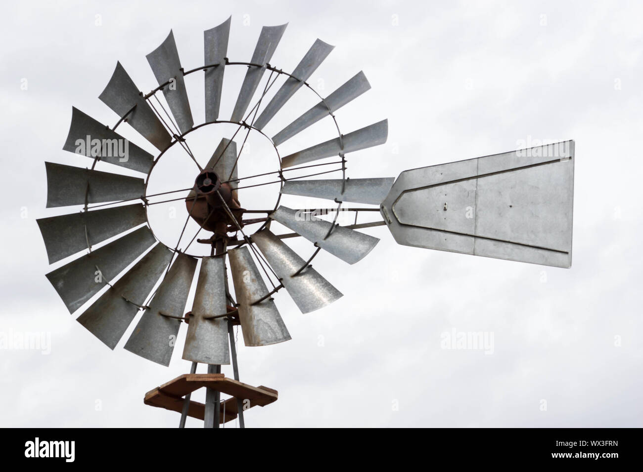 single silver windmill up close Stock Photo - Alamy