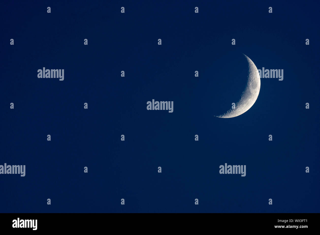 new moon crescent moon in night sky Stock Photo - Alamy