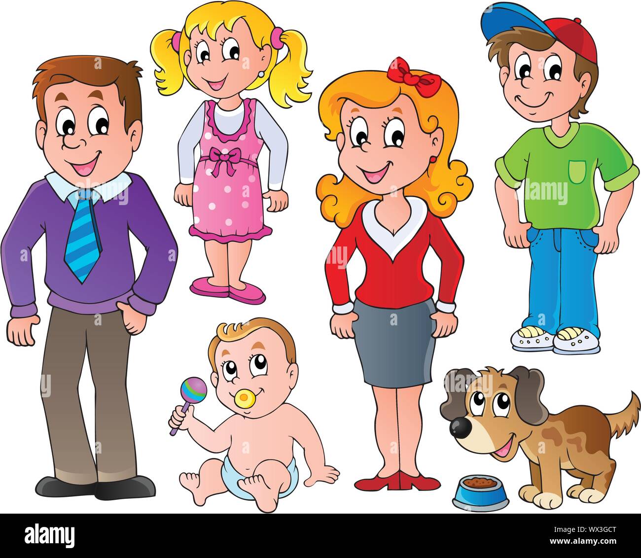 1 child family Stock Vector Images - Alamy
