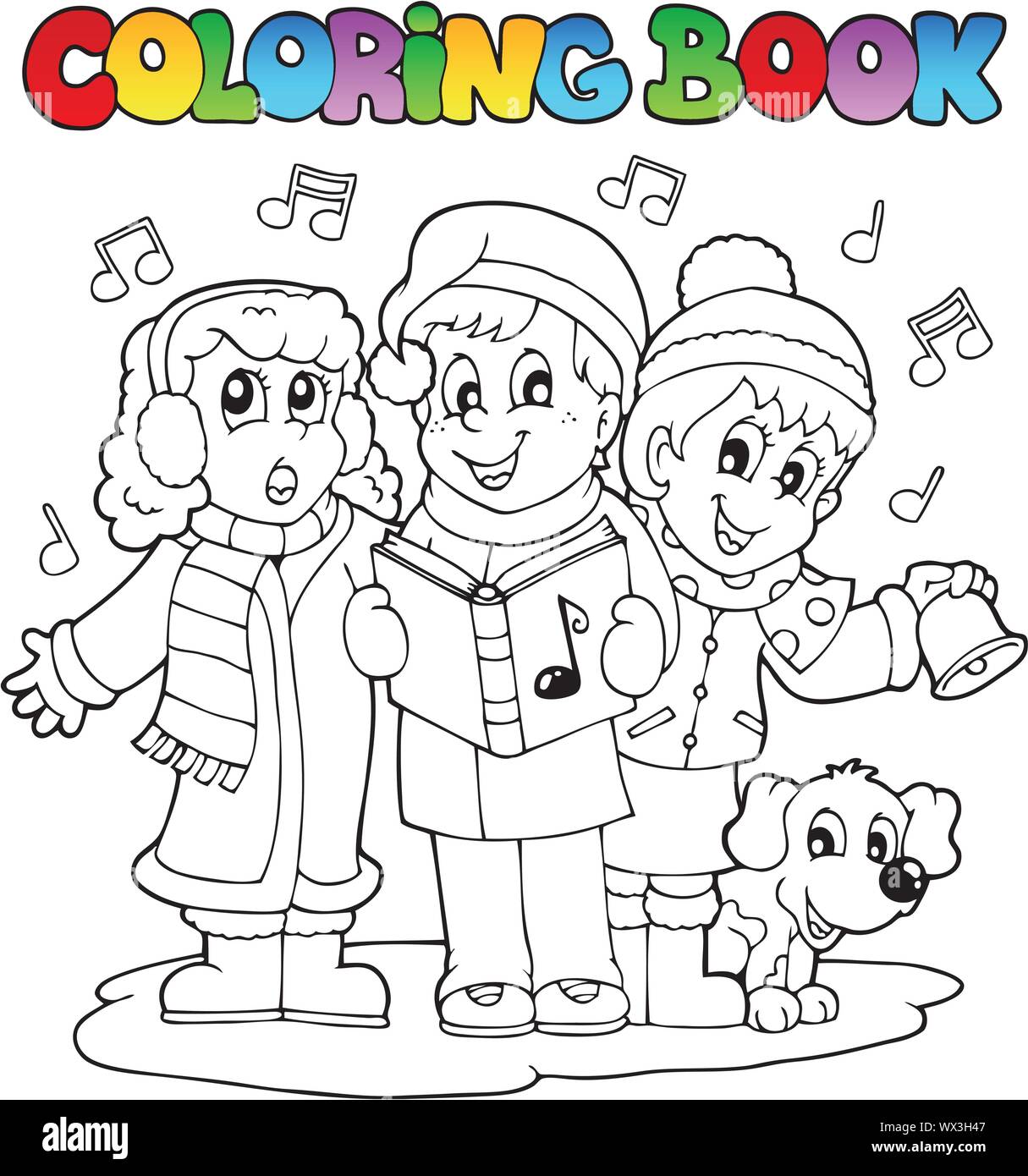 Singing cartoon book carol hi-res stock photography and images - Alamy