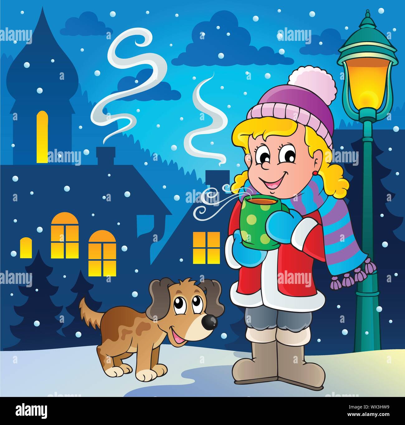 Winter person cartoon image 2 Stock Vector Image & Art - Alamy