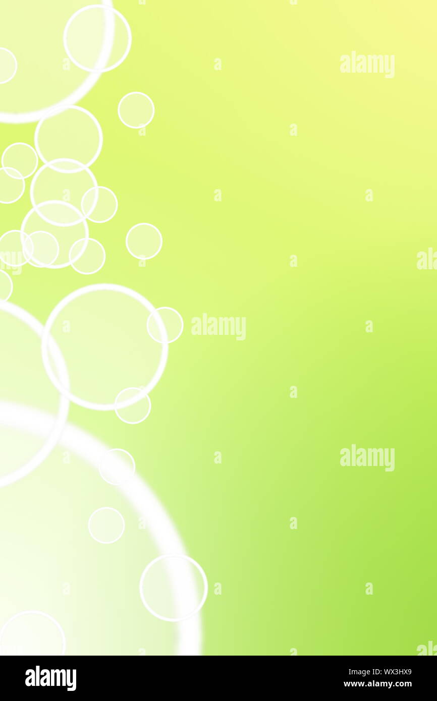 abstract green spring background with bubbles and copyspace Stock Photo ...