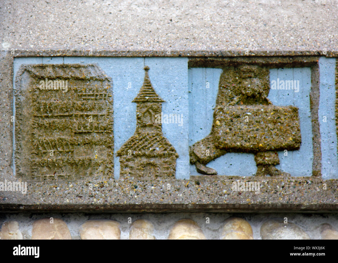 Ancient bas-reliefs on the Windows and walls of historical buildings ...