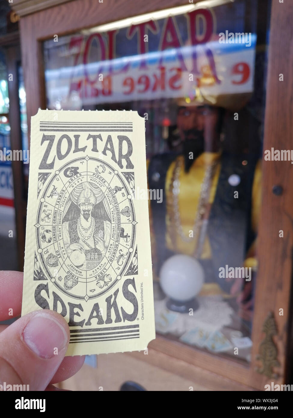 New York, USA - June 14th 2019: Zoltar genie fortune telling machine ...