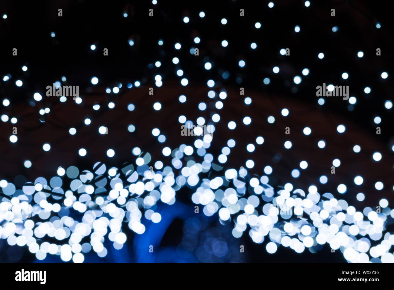 Christmas white lights for holiday background Stock Photo - Alamy