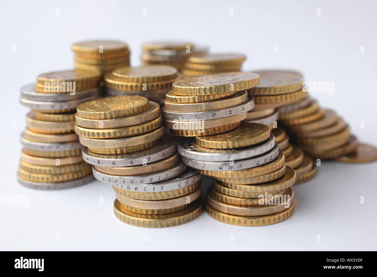 A heap of euro coins Stock Photo - Alamy