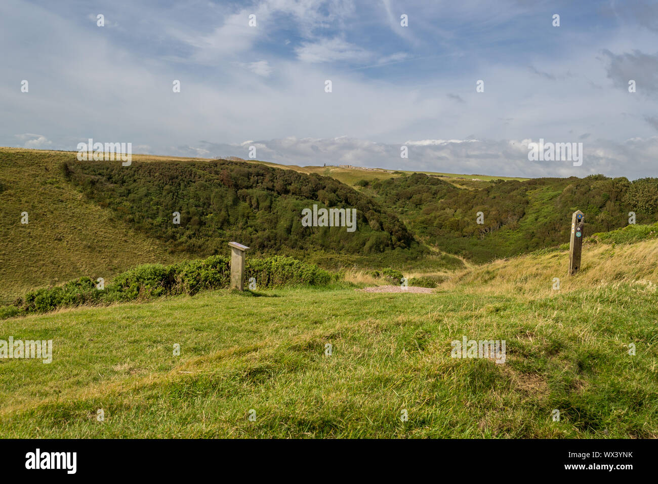 Green meadows covering the hills and creating extensive pastures for ...