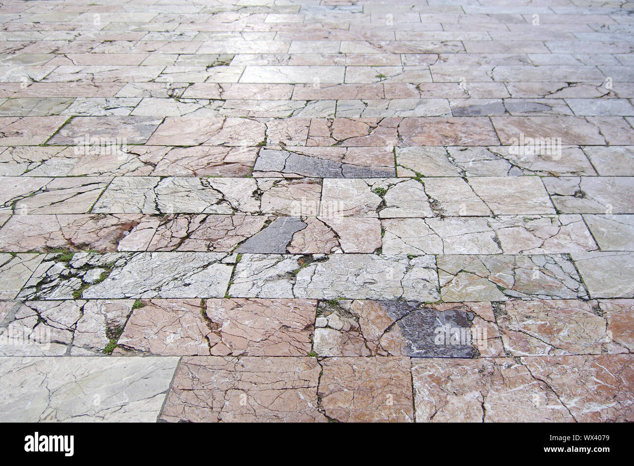 Old Rustic marble pavement Stock Photo - Alamy