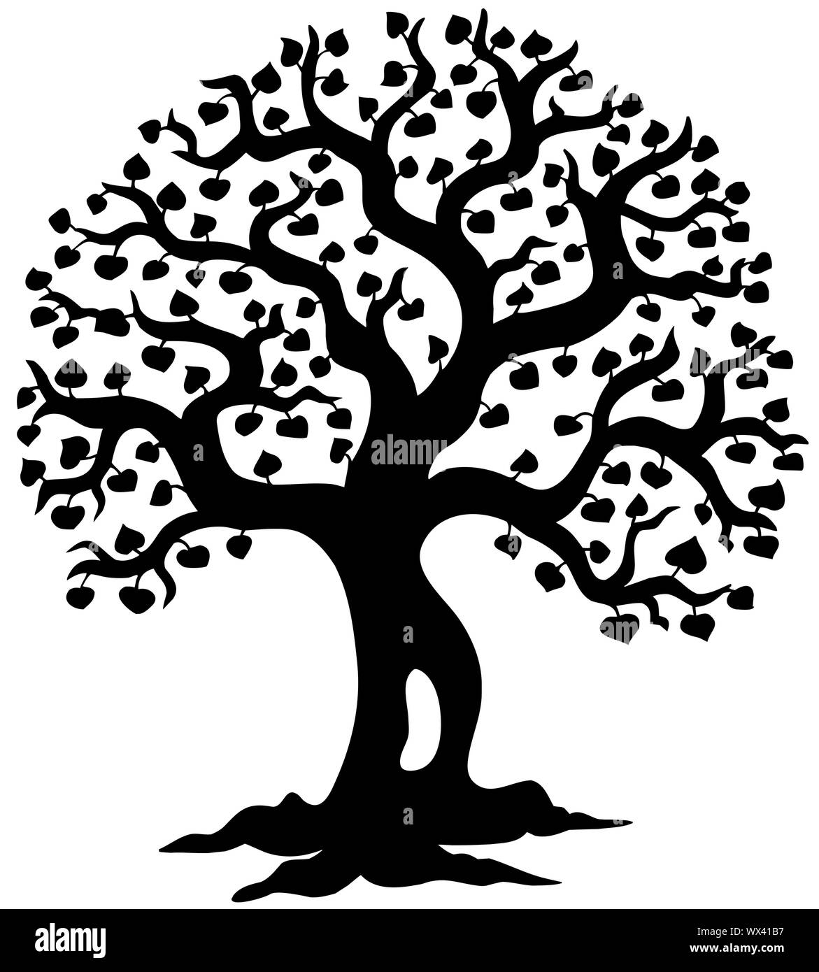 Spring tree silhouette Stock Vector Image & Art - Alamy