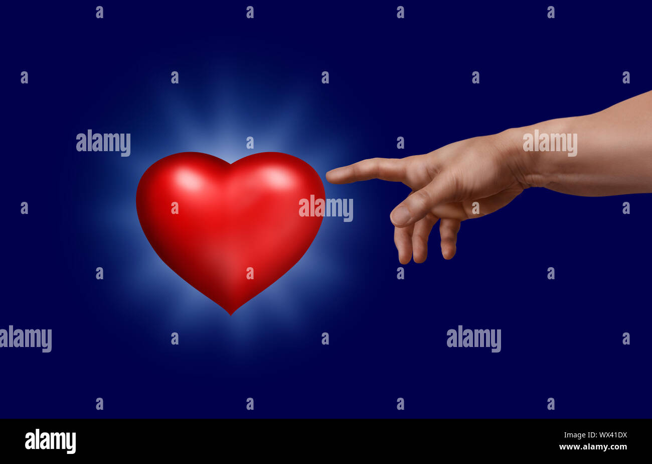 God revives red heart Stock Photo - Alamy