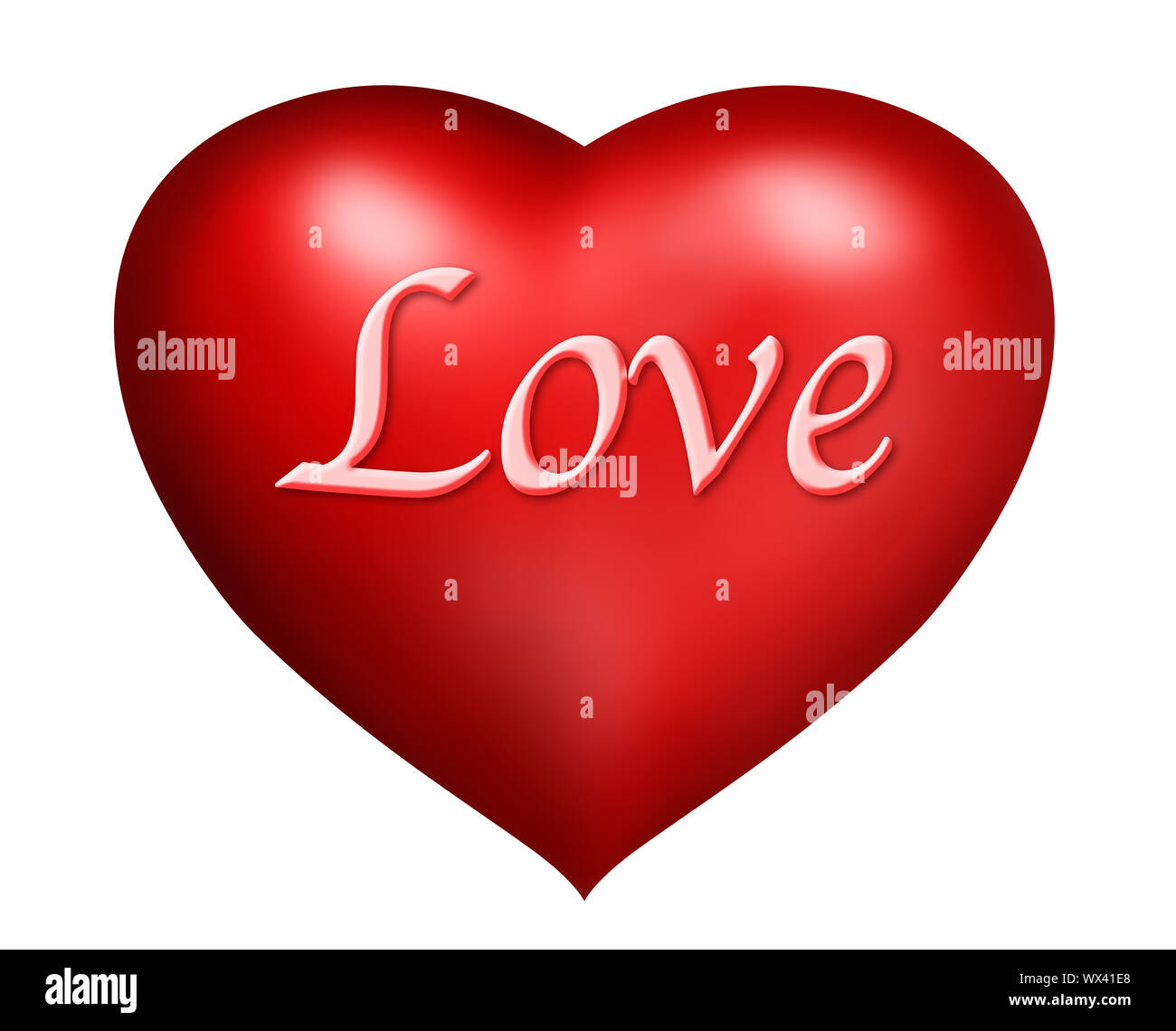 Symbolic red heart, love Stock Photo - Alamy