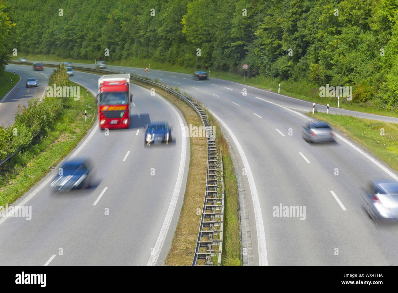 A german highway from above Stock Photo - Alamy