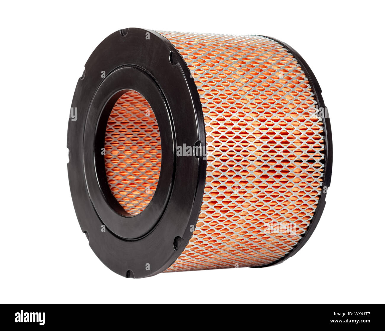 Car air filter for automotive motor isolated on white background Stock ...