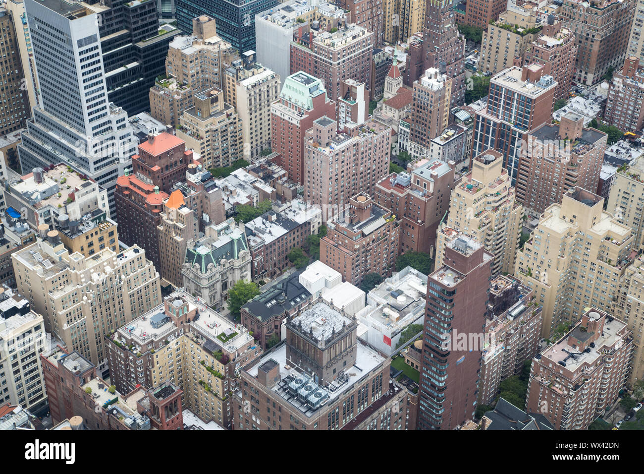New York, USA - June 15th 2019: Manhattan top view from Empire State ...