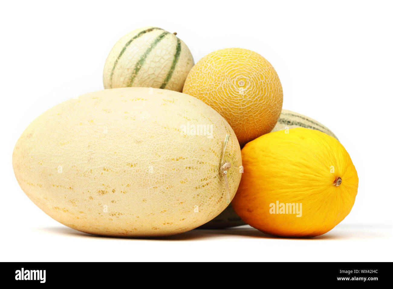 different melon isolated on white Stock Photo - Alamy