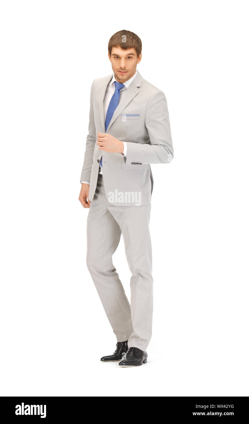 bright full length picture of handsome man Stock Photo - Alamy