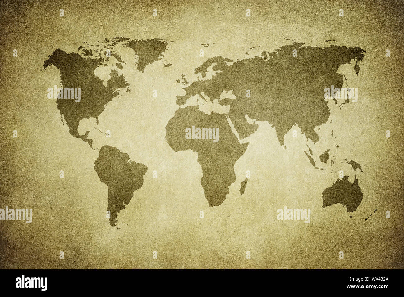 grunge map of the world Stock Photo - Alamy