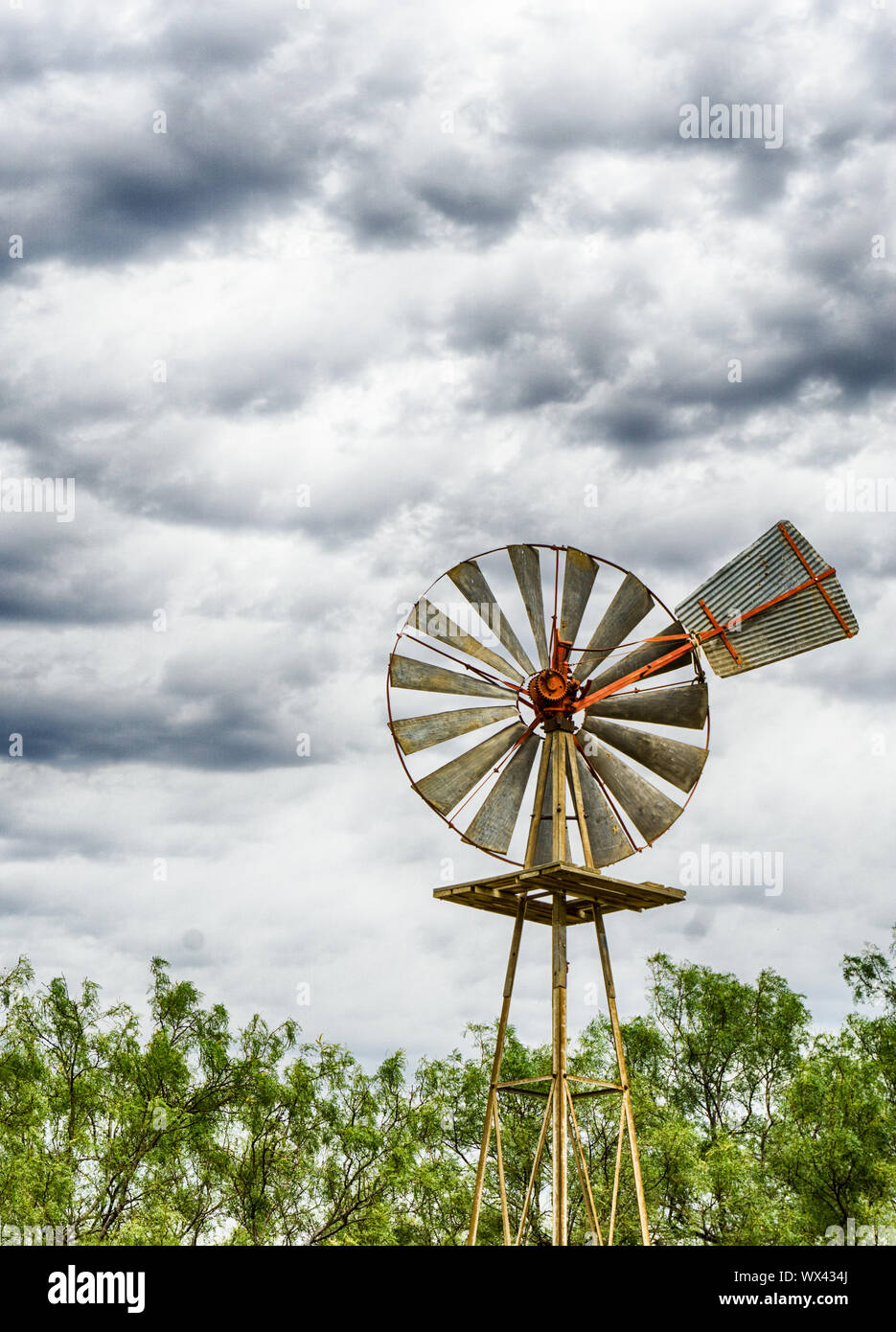 Wood metal wind wheel hi-res stock photography and images - Alamy
