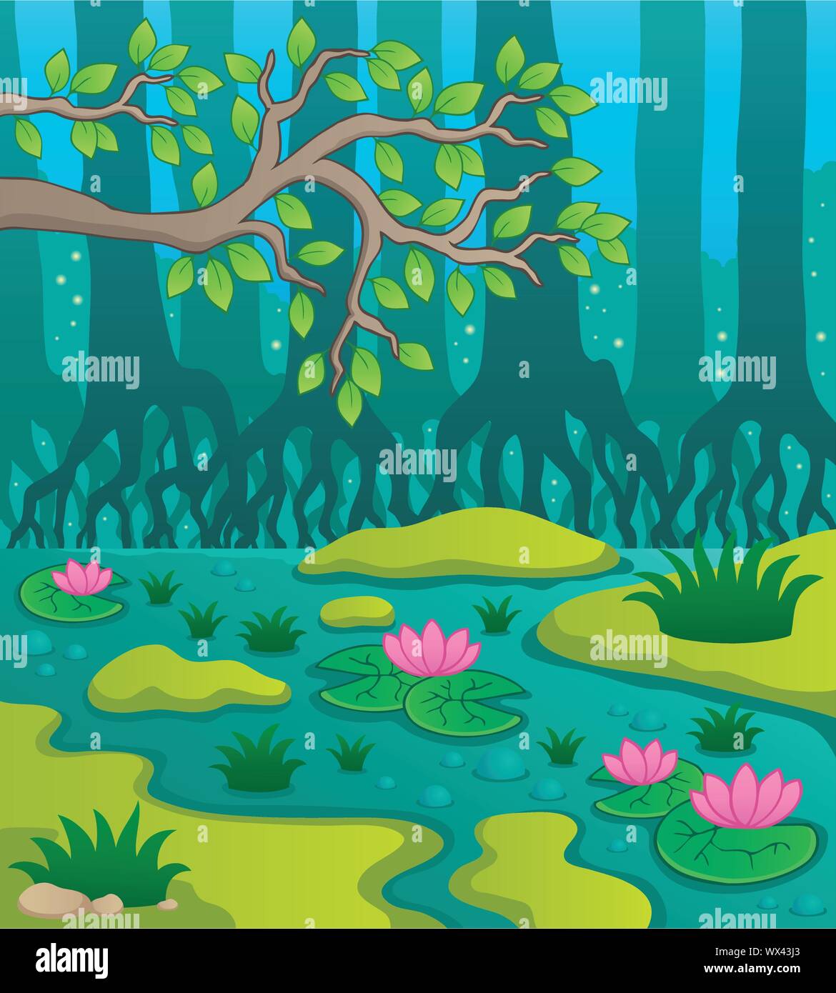 Swampy ecosystem Stock Vector Images - Alamy