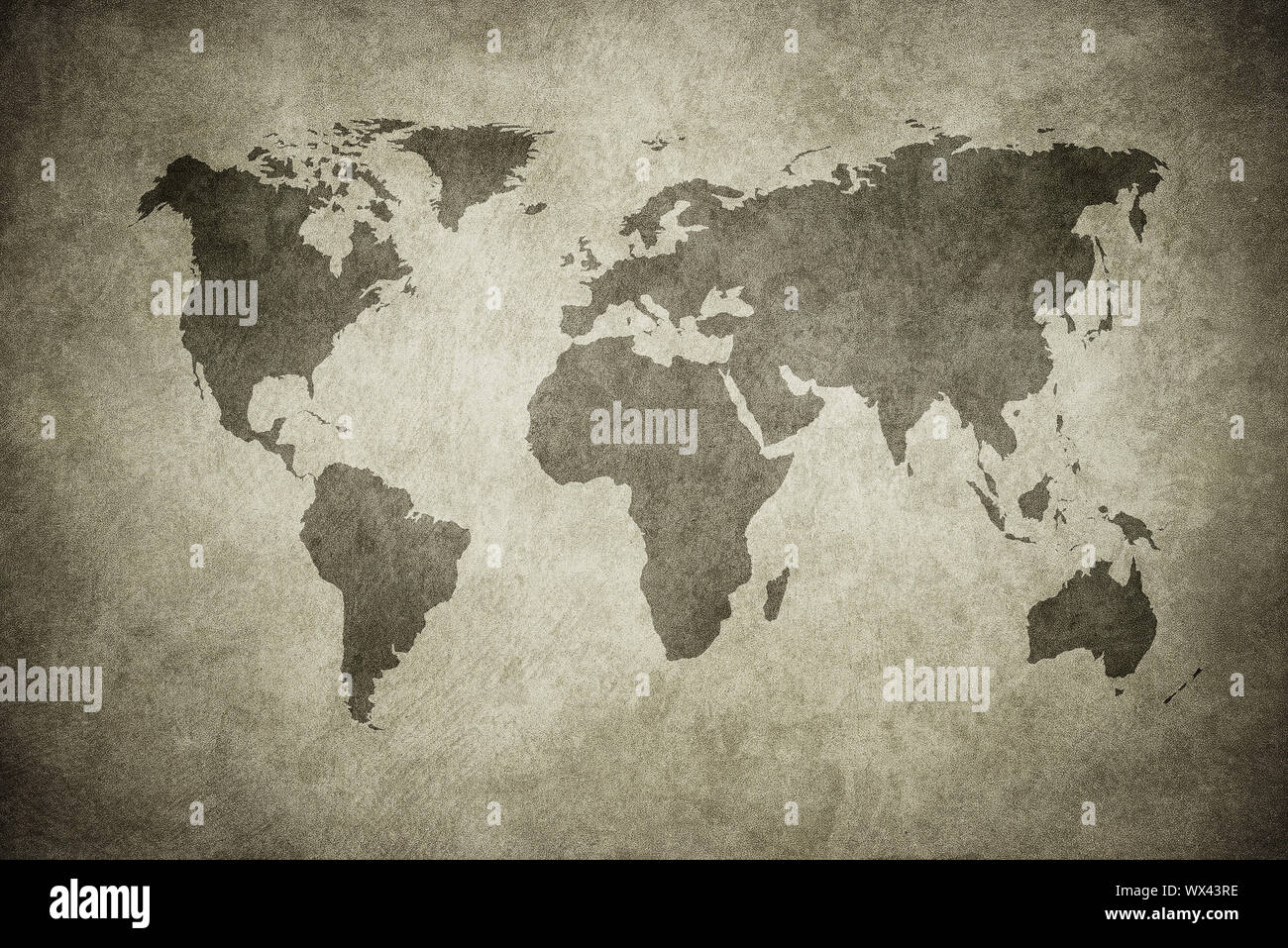 grunge map of the world Stock Photo - Alamy