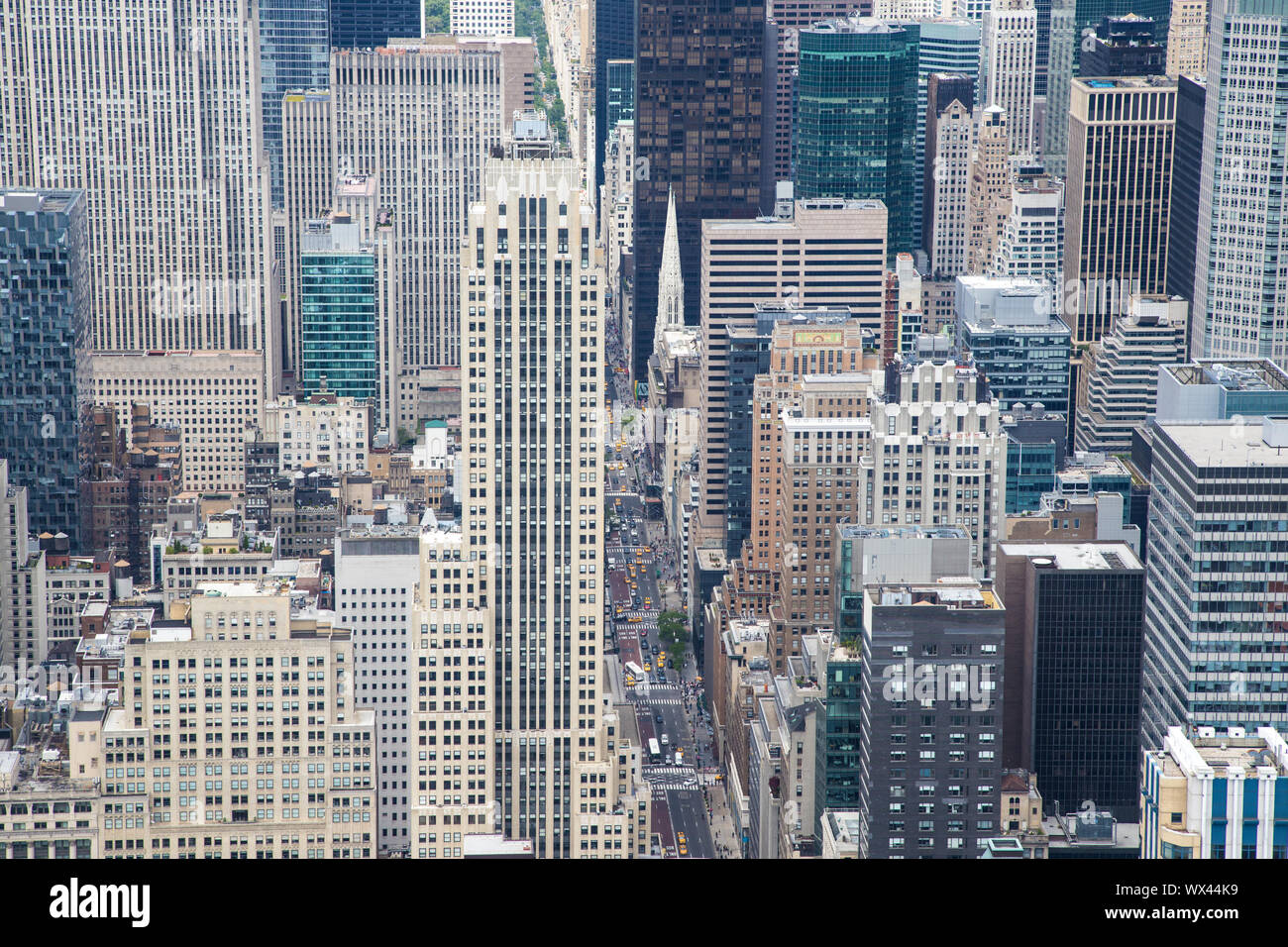 New York, USA - June 15th 2019: Manhattan top view from Empire State ...