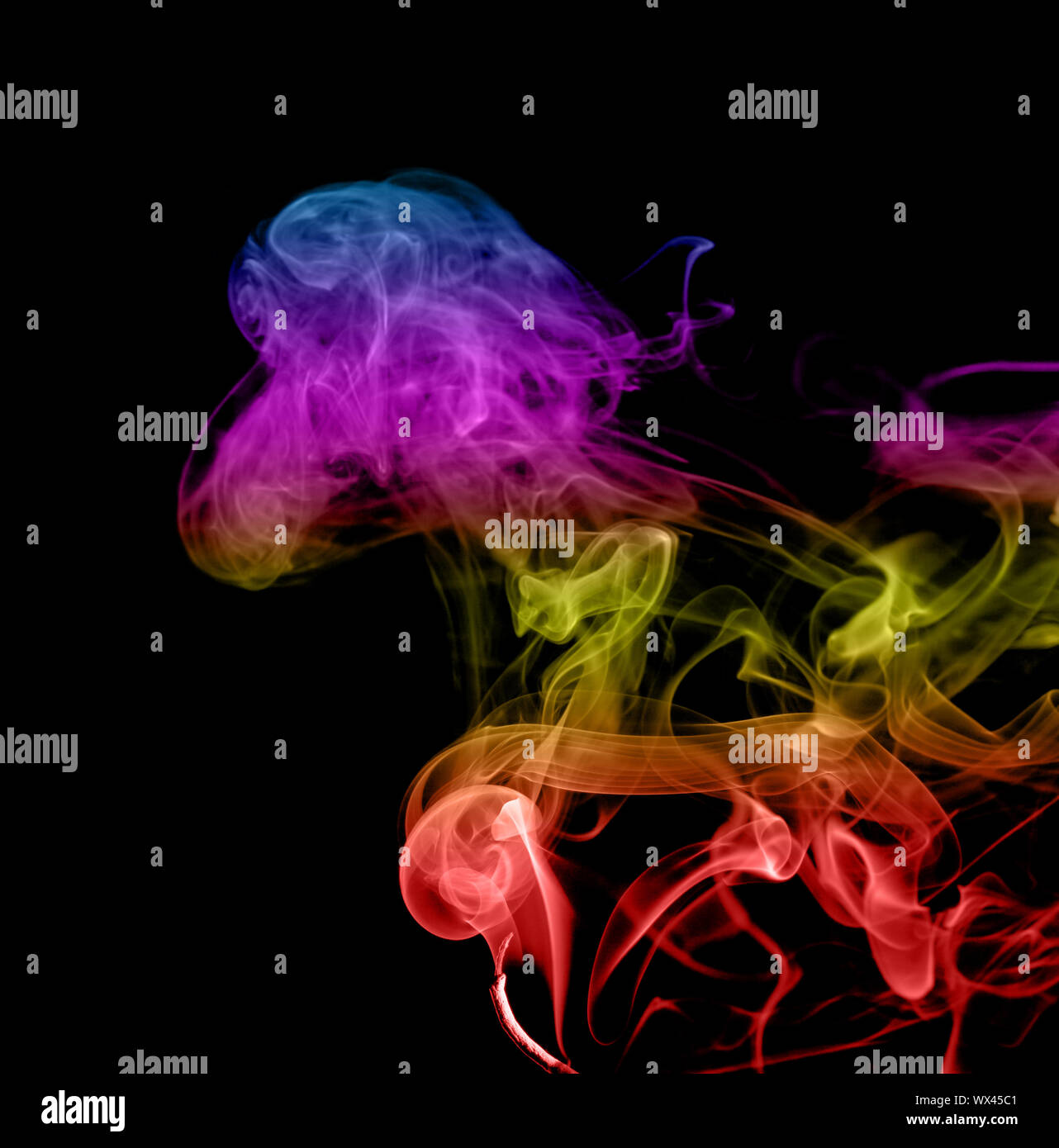 Abstract multicolored smoke Stock Photo - Alamy