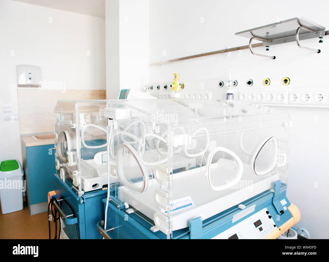 Infant Incubator Equipment - Neonatal Intensive Care Unit Stock Photo ...