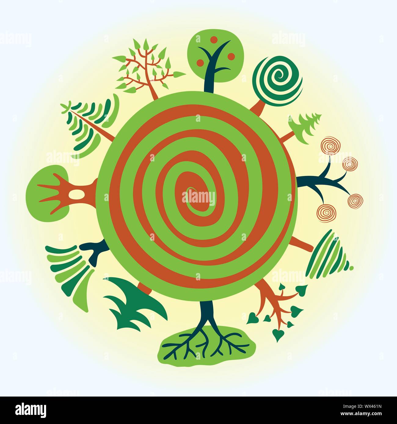 Planet sphere tree design Stock Vector Images - Alamy