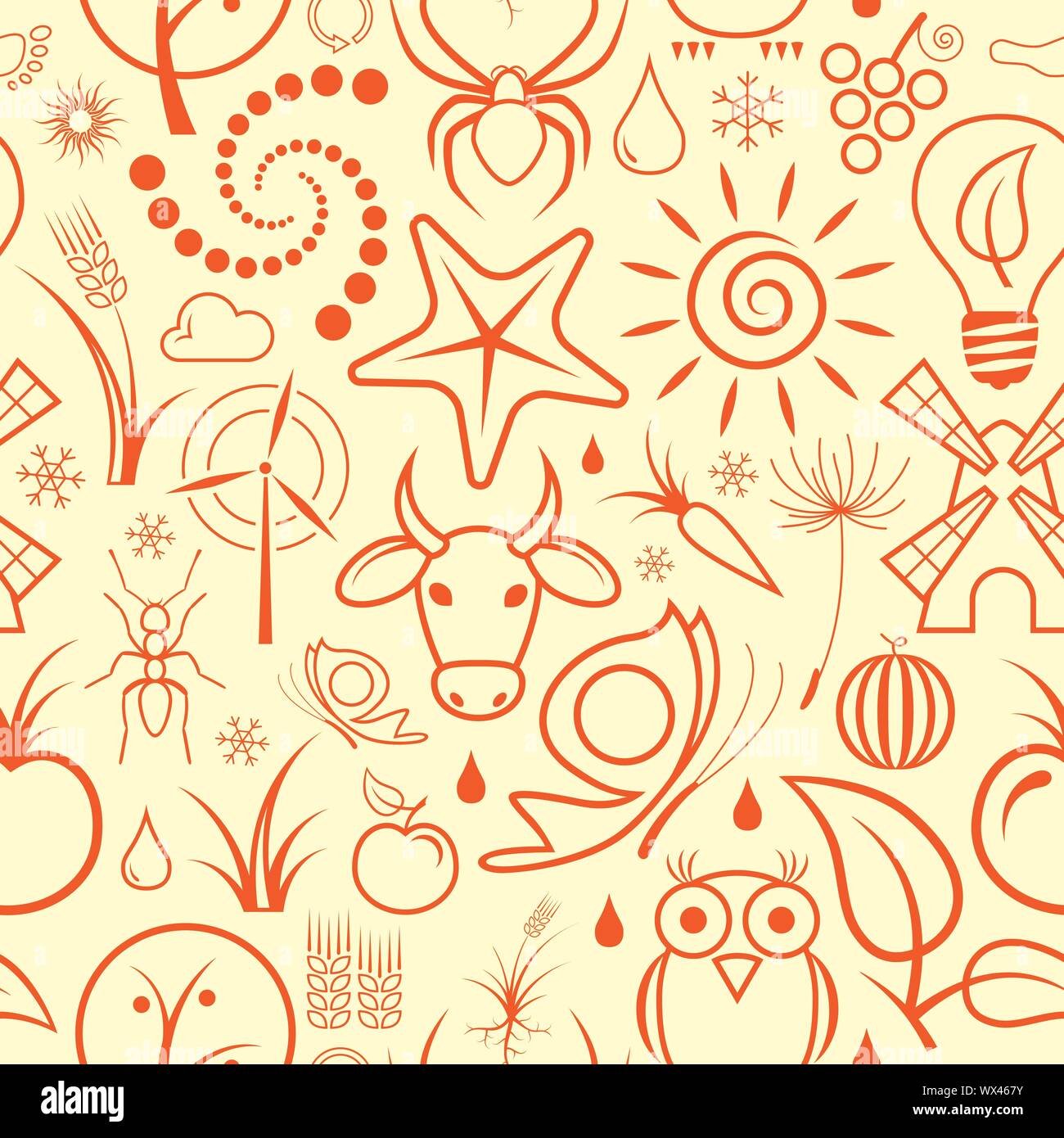 Seamless Nature Wallpaper Stock Vector Image & Art - Alamy