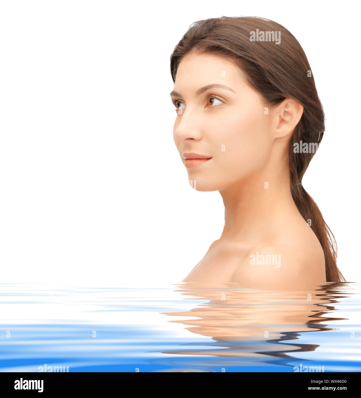 bright picture of beautiful woman in water Stock Photo - Alamy