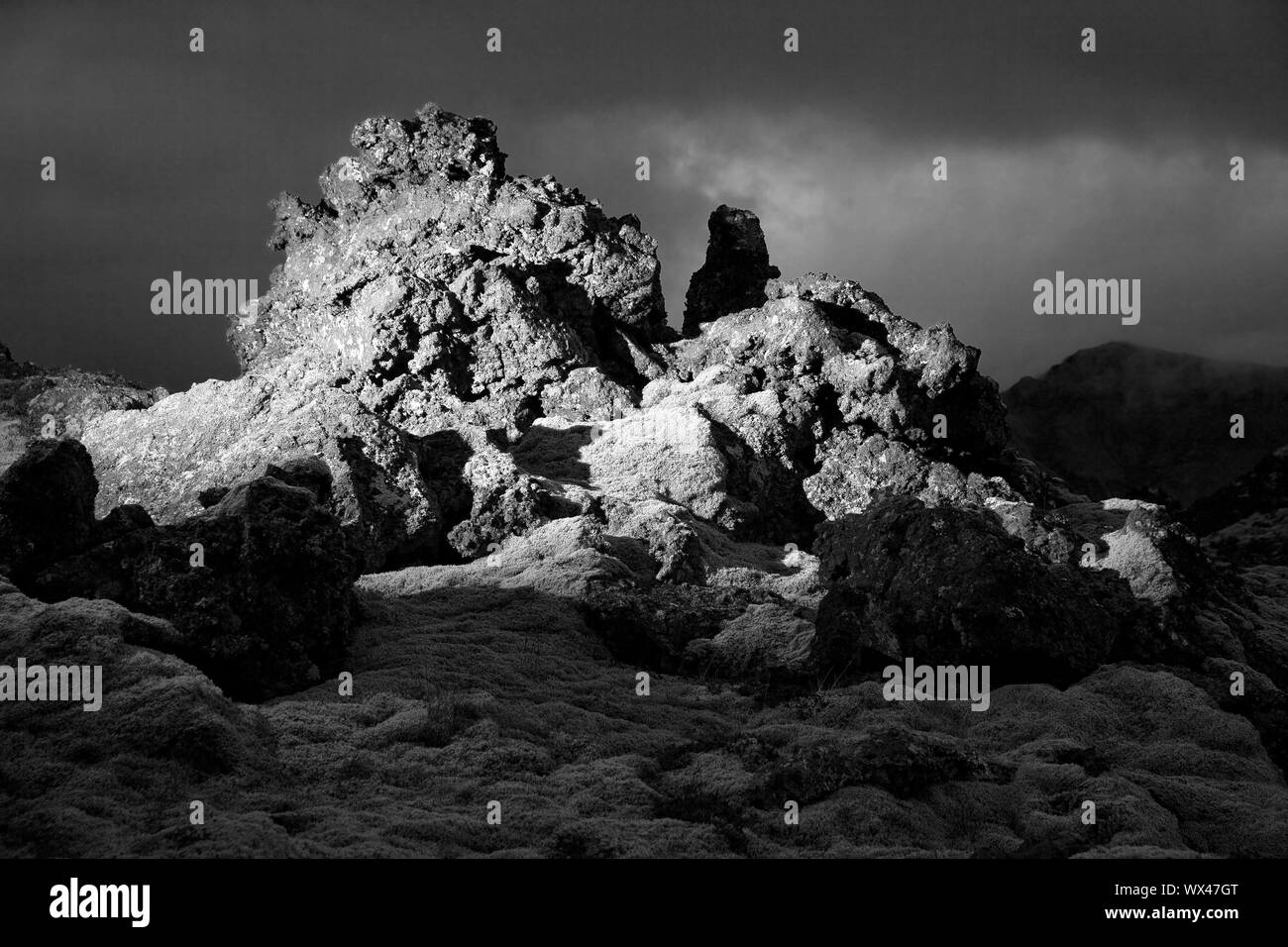Lava field Berserkjahraun, Berserkerlava, Islandsaga, Snæfellsnes ...