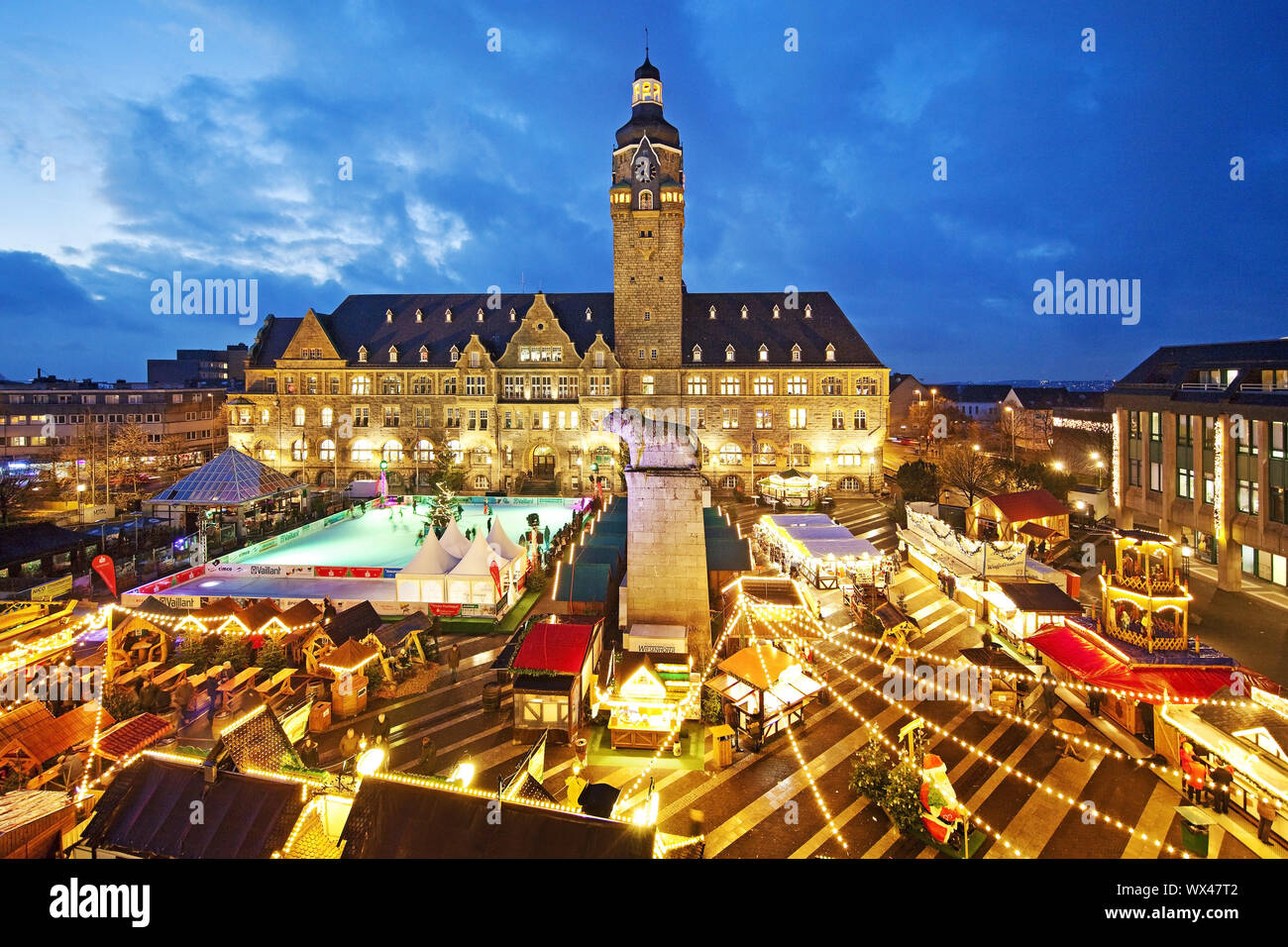 Christmas market in front of the town hall, Alt-Remscheid, Remscheid ...