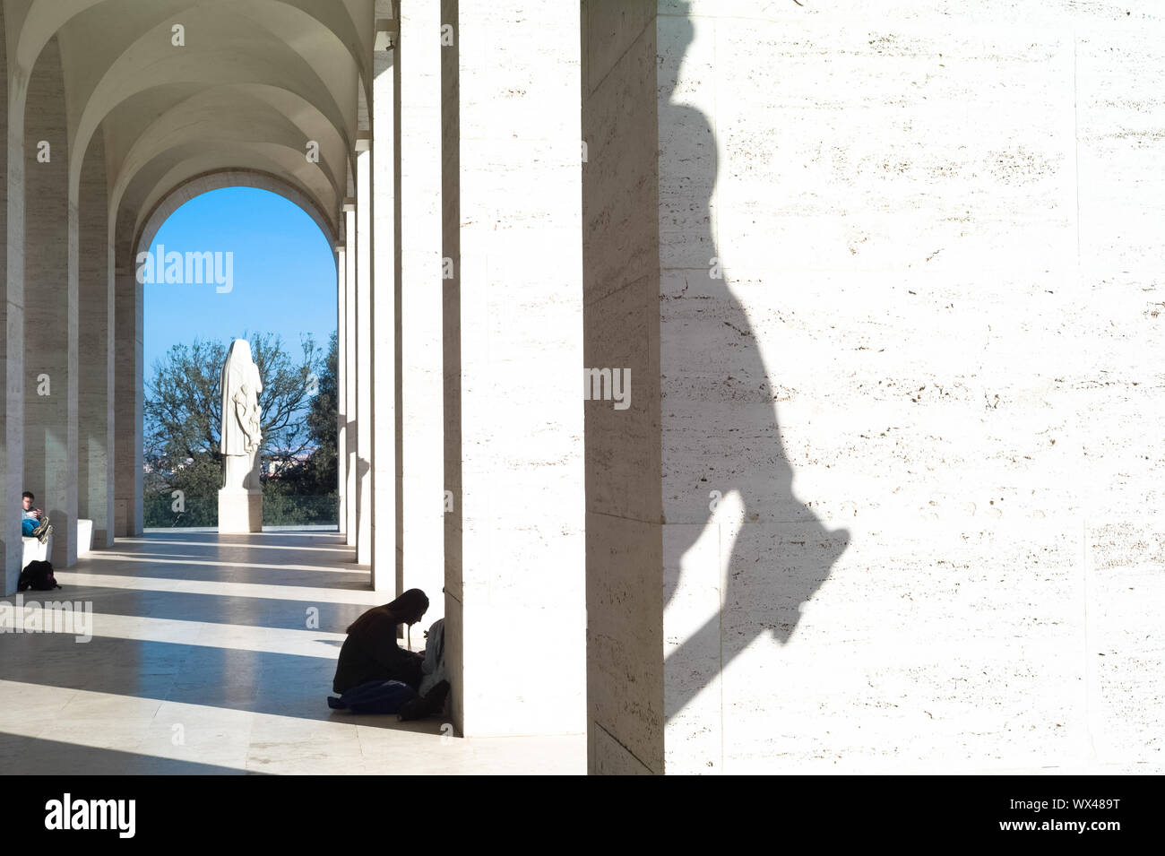 Statues in EUR quarter, Rome Italy Stock Photo - Alamy