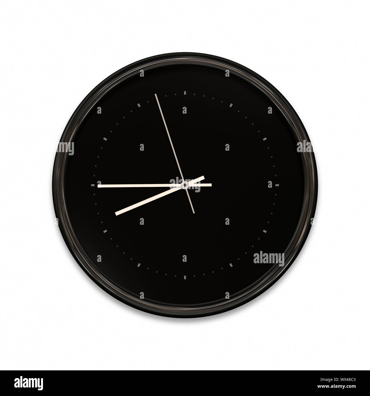 An illustration of a big black clock Stock Photo - Alamy