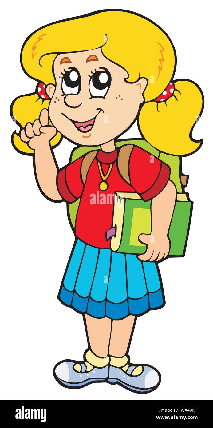 Advising school girl Stock Vector Image & Art - Alamy
