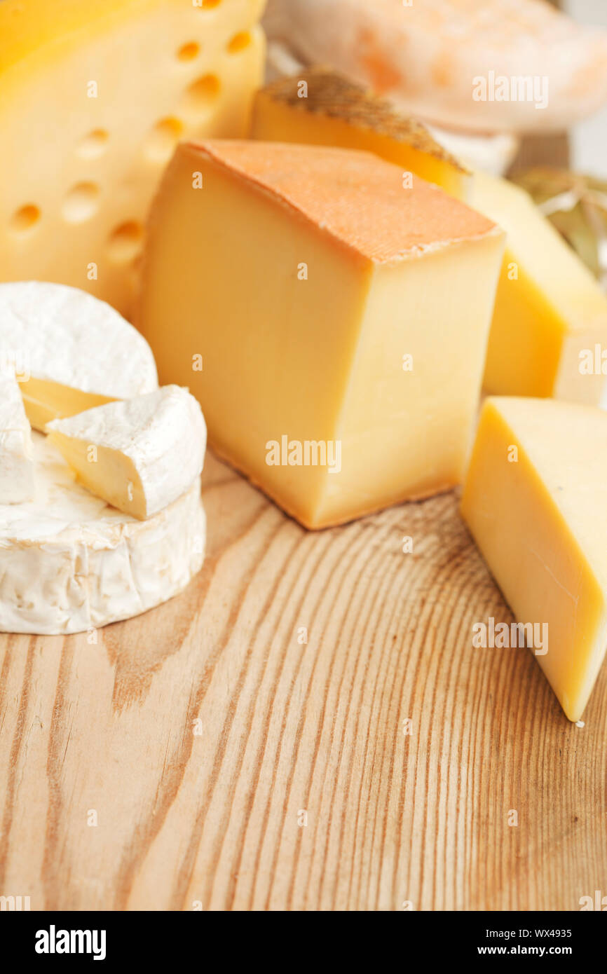 Various types of cheese composition Stock Photo - Alamy