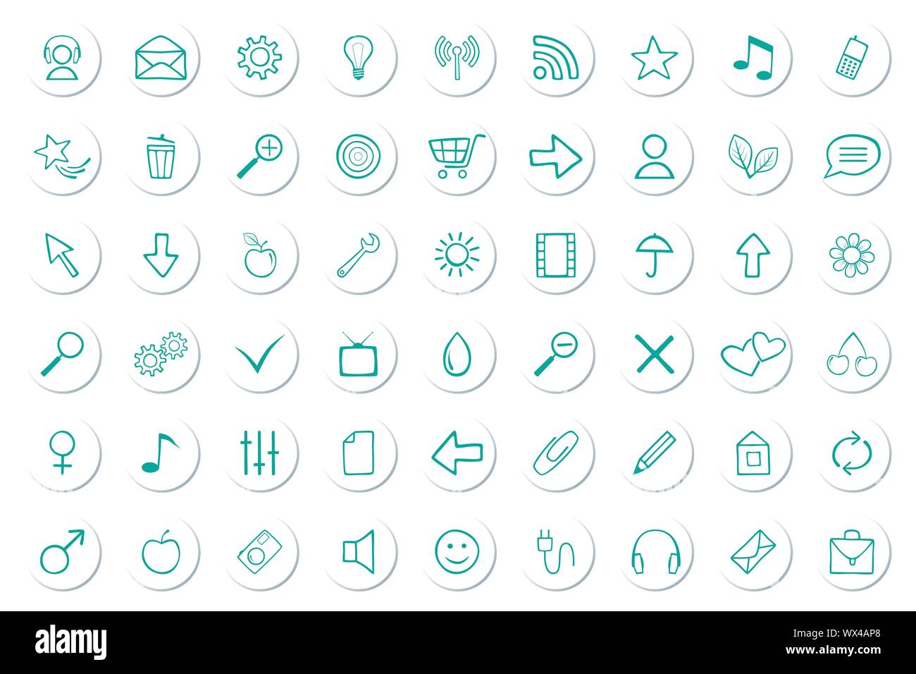 Web Icon Set Stock Vector Image & Art - Alamy